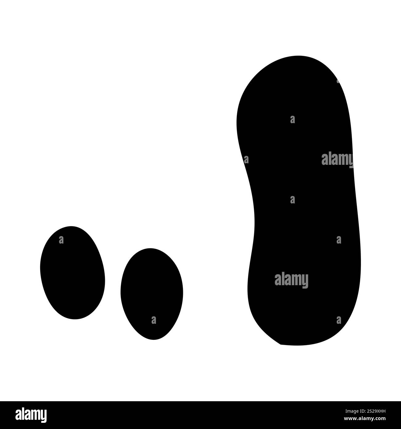 Sable Footprint. Black Silhouette Design. Vector Illustration Stock ...