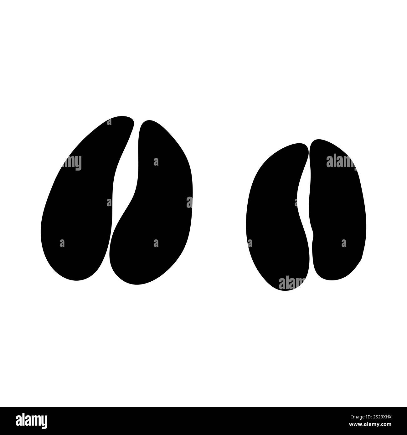 Red Deer Footprint. Black Silhouette Design. Vector Illustration Stock ...