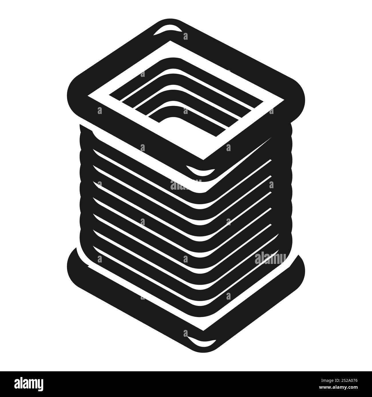 Rectangular Coil Icon Simple Illustration Of Rectangular Coil Vector Icon For Web Design