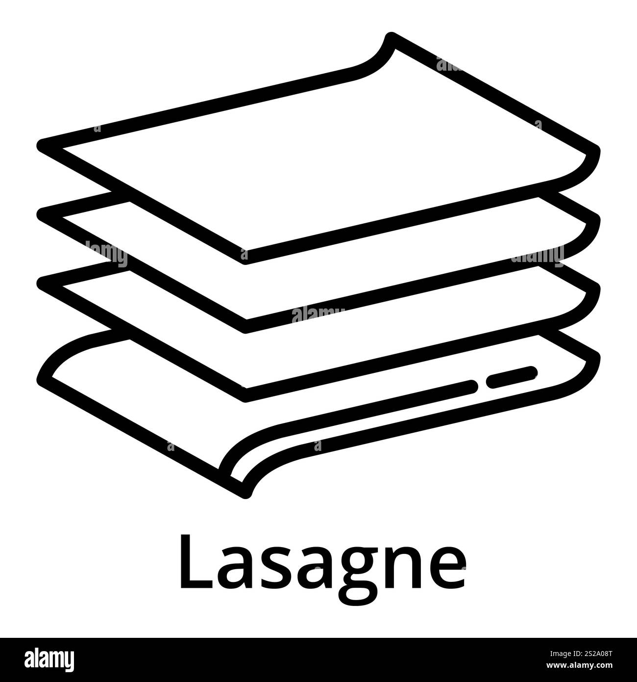 Lasagne icon. Outline lasagne vector icon for web design isolated on ...