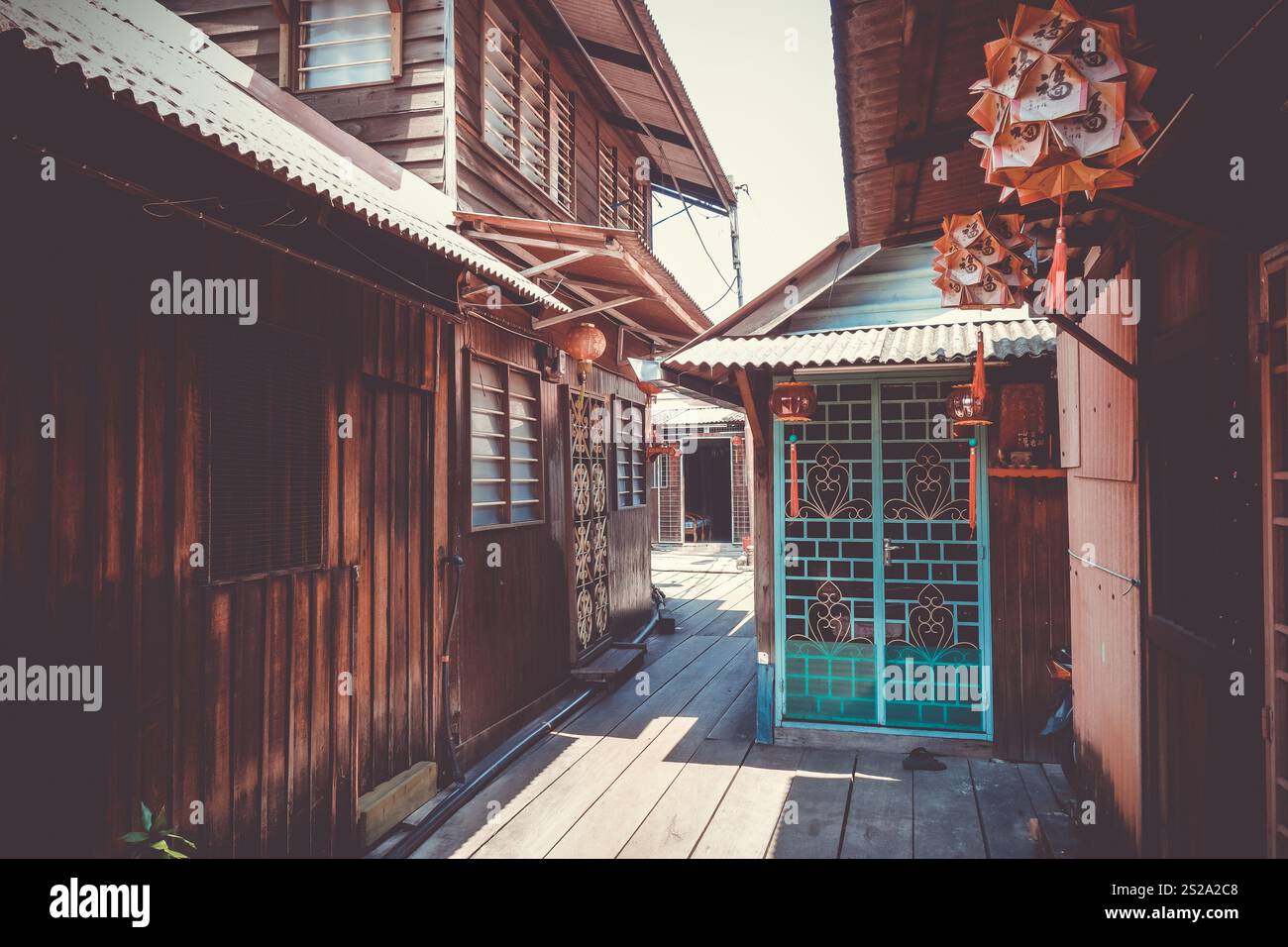 George Town Chew jetty in Penang, Malaysia Stock Photo - Alamy