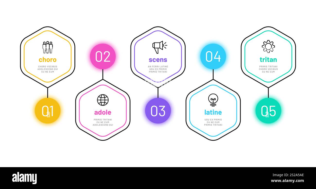 Line option infographic. 5 number infograph, business process steps ...
