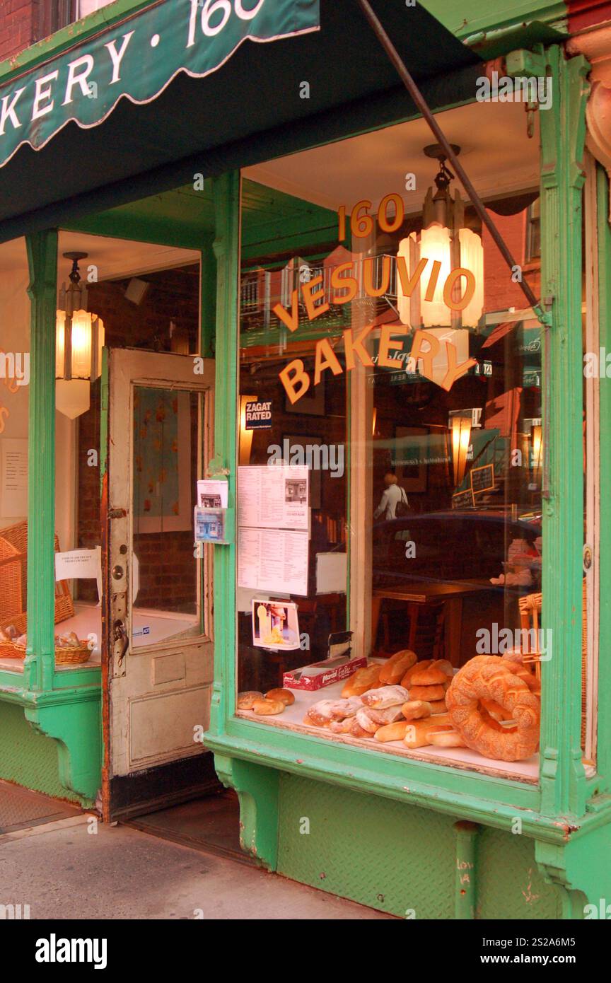 Bread and baked goods are displayed in an old fashioned, family run ...