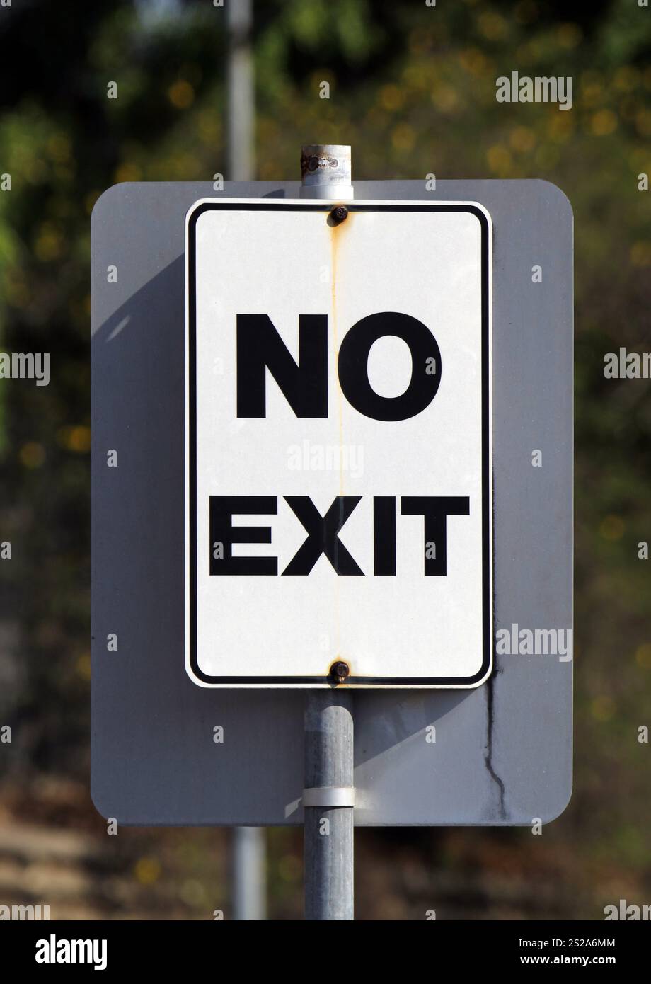No Exit sign in a carpark Stock Photo - Alamy