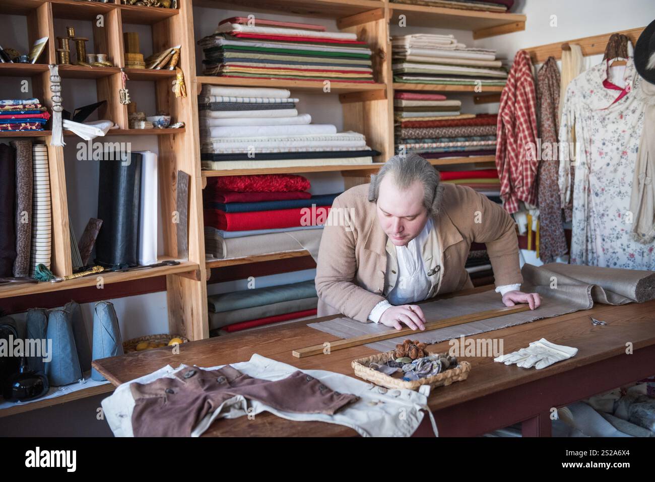 Williamsburg, VA USA - December 18, 2017: At Colonial Williamsburg ...