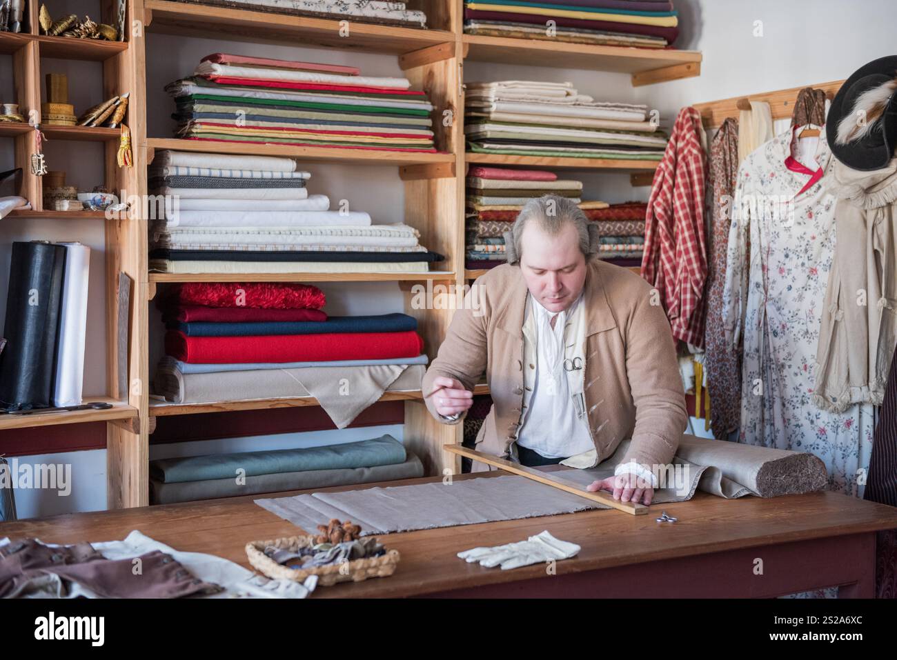 Williamsburg, VA USA - December 18, 2017: At Colonial Williamsburg ...