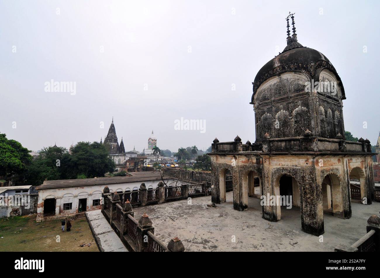 Ancient Hindu temples along the Ghagra river in Ayodhya, Uttar Pradesh ...