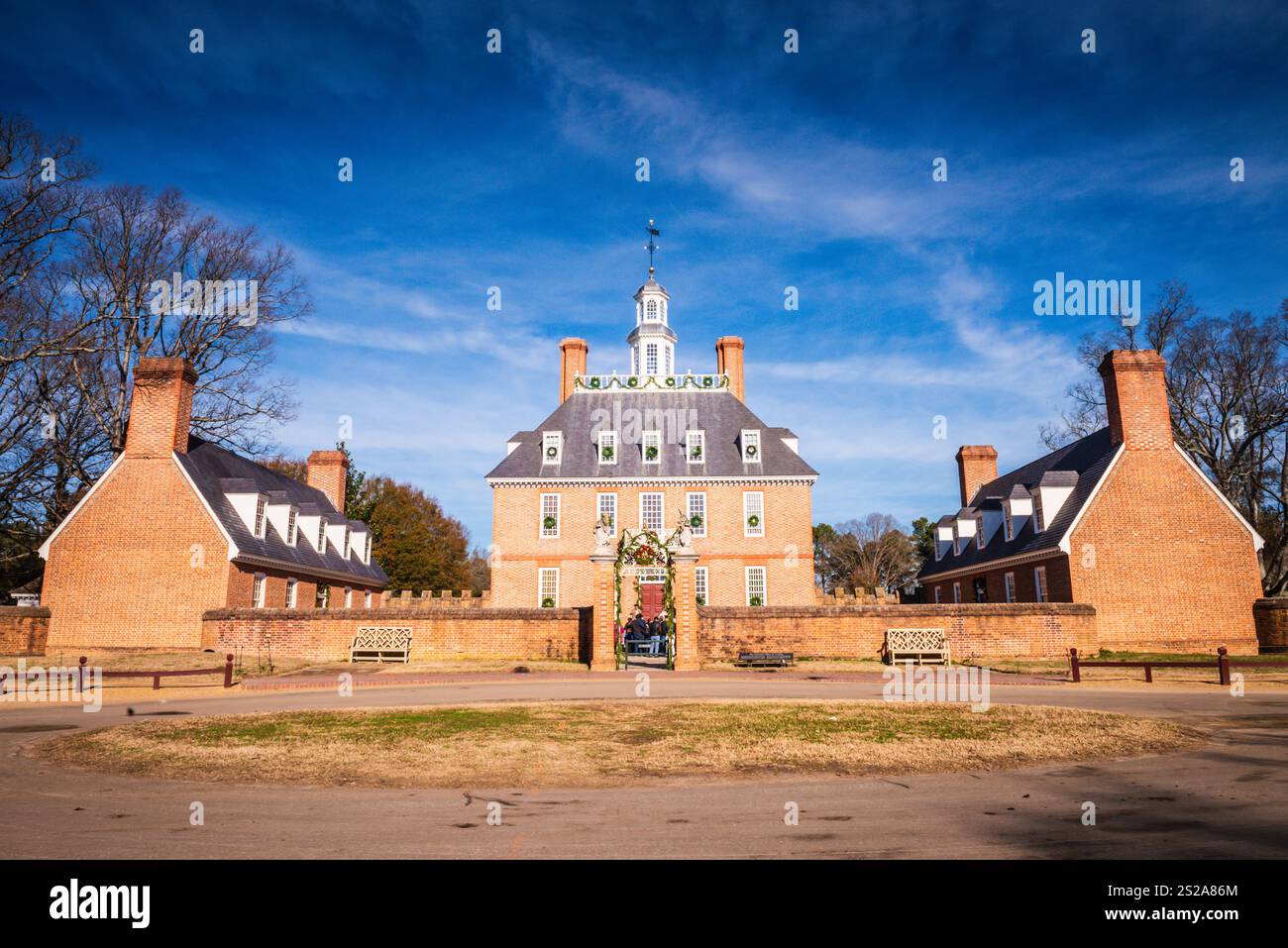 Williamsburg, VA USA - December 18, 2017: Historic Governor's Palace in ...