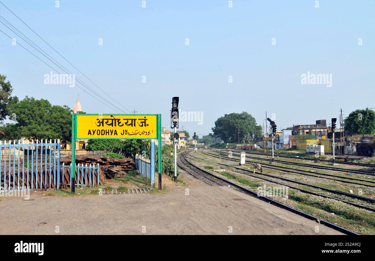 Ayodhya Junction railway statin, Uttar Pradesh, India Stock Photo - Alamy