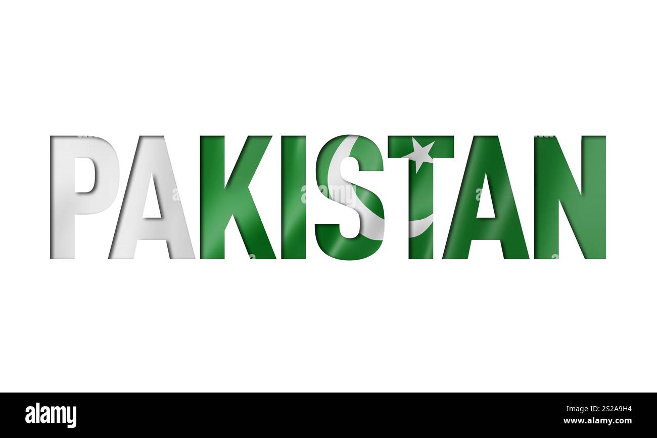 pakistani flag text font. pakistan symbol background Stock Photo - Alamy