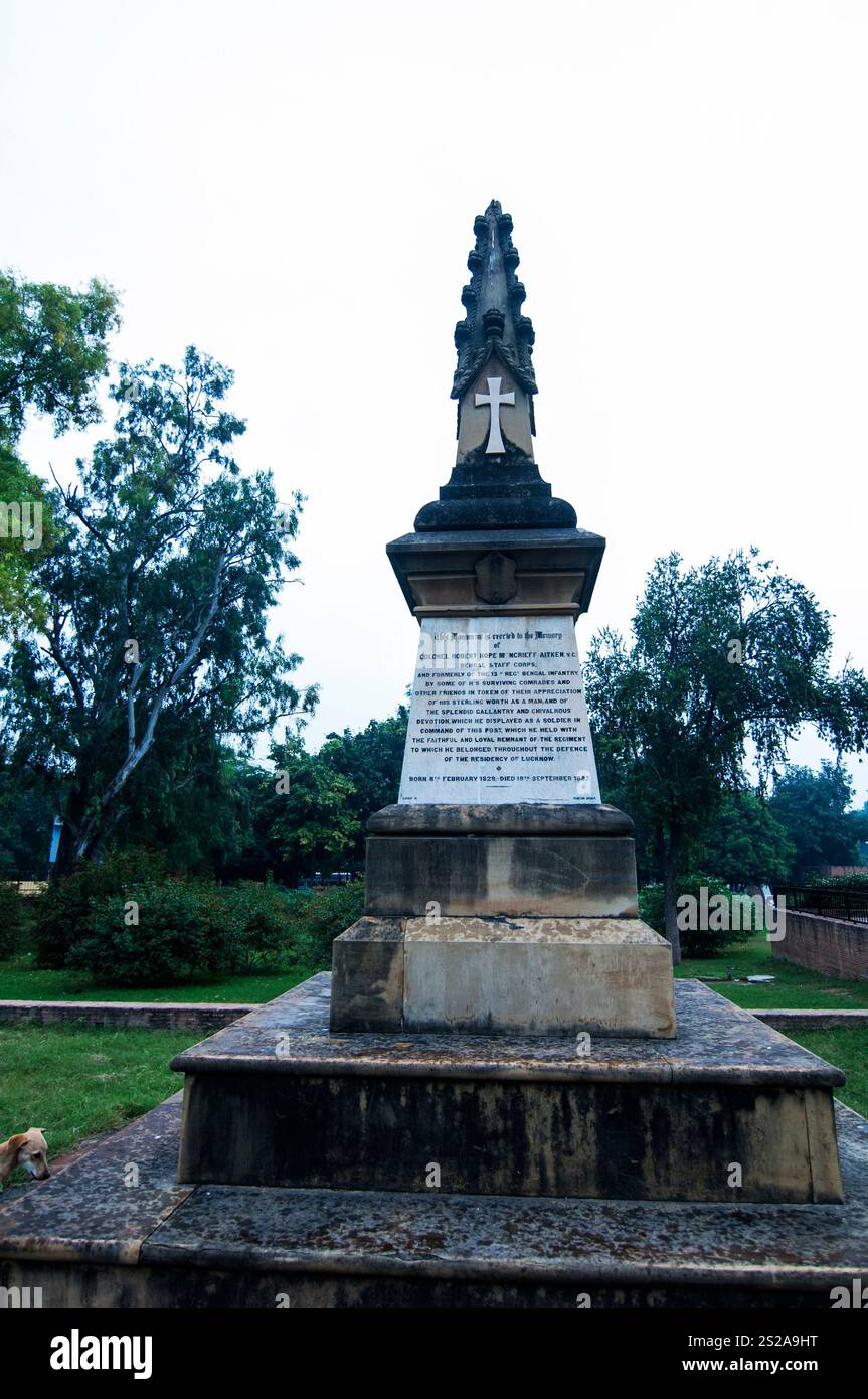 Monument for colonel Robert hope at the historical residency complex in ...