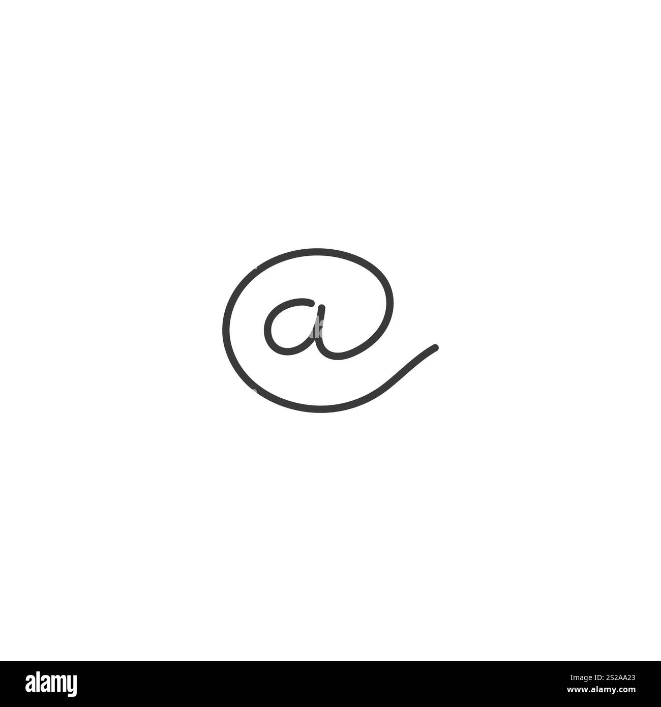 Mail icon hand draw vector template Stock Photo - Alamy