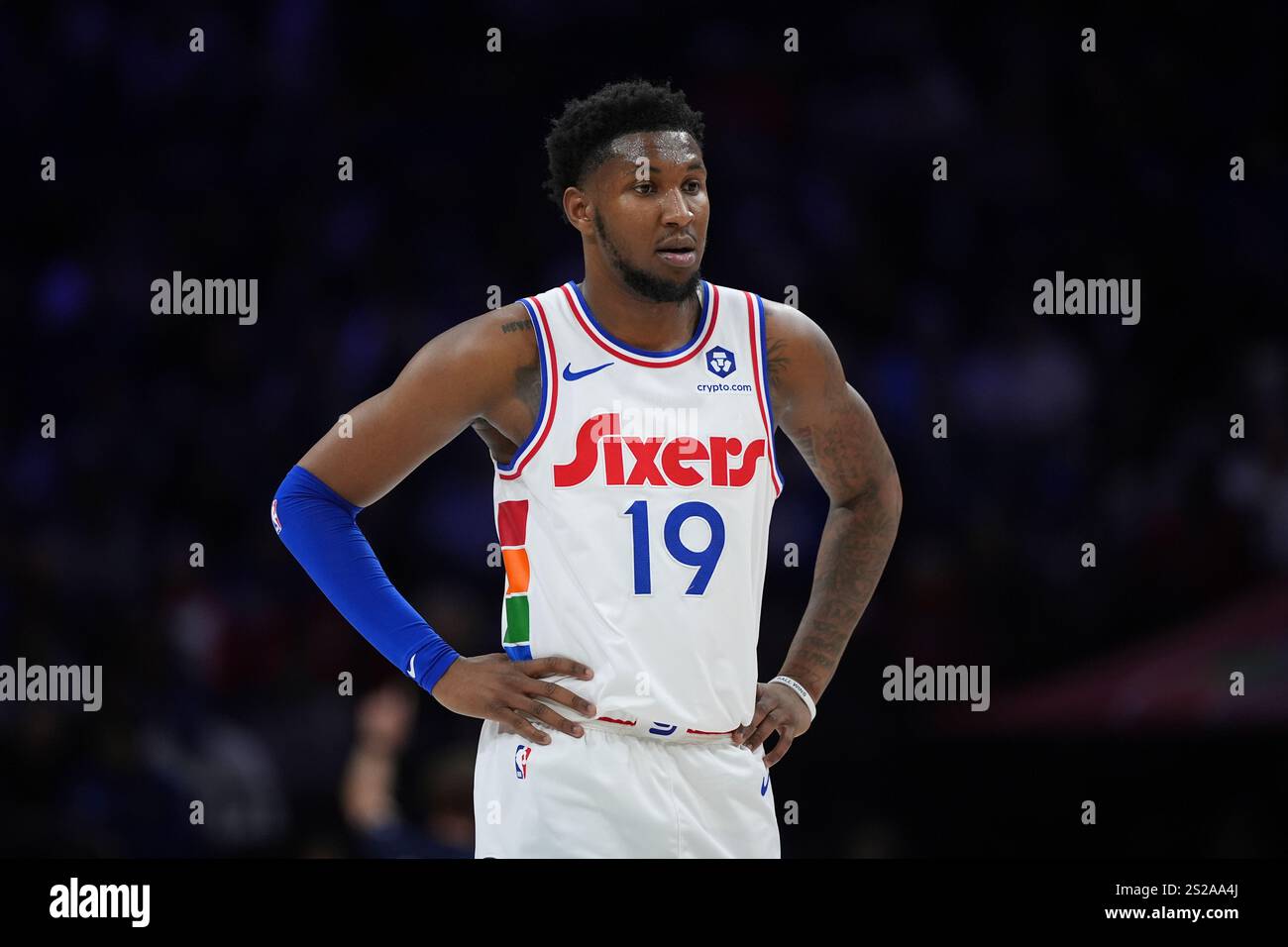 Philadelphia 76ers' Justin Edwards plays during an NBA basketball game ...