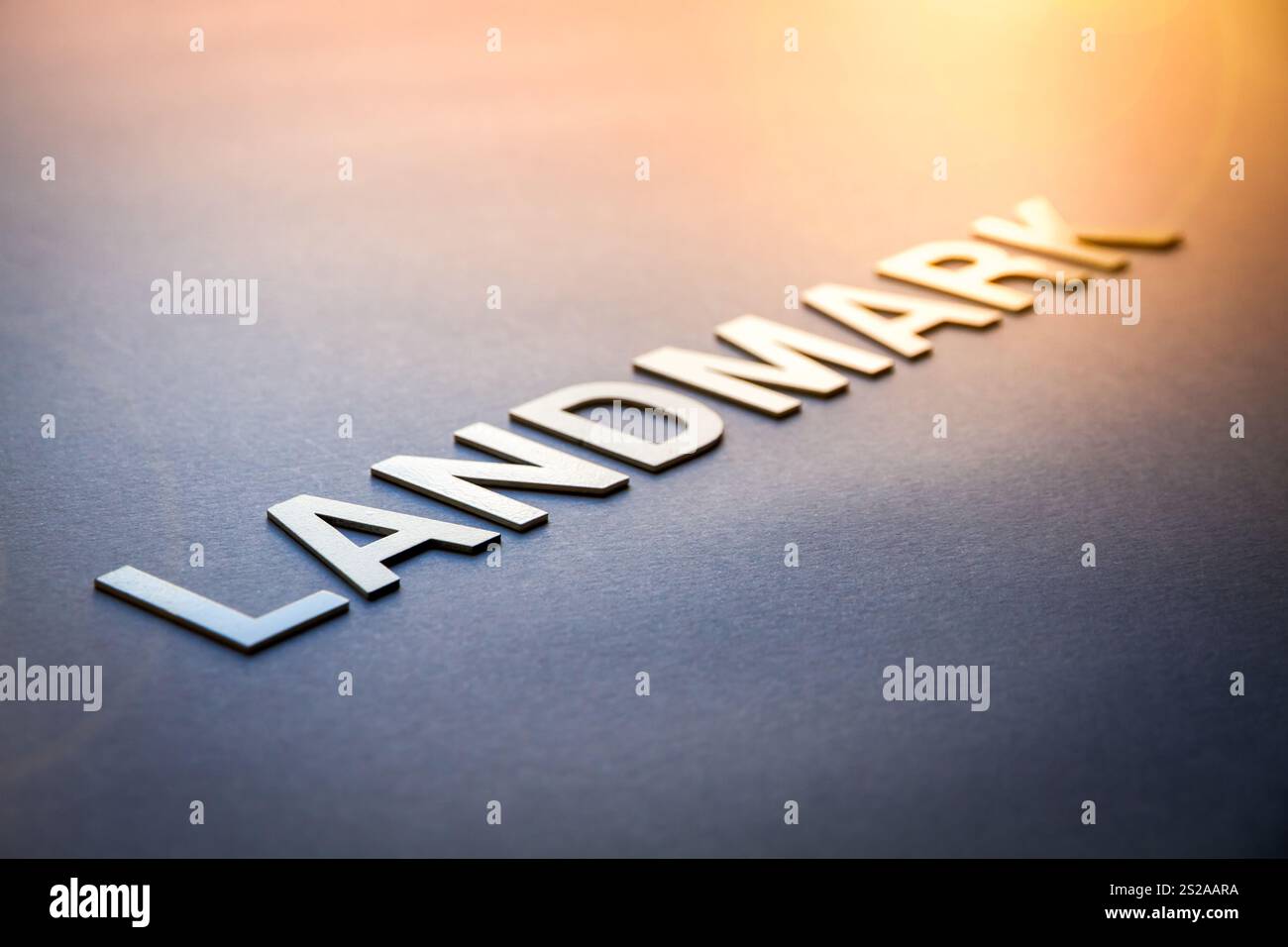 Word landmark written with white solid letters on a board Stock Photo ...