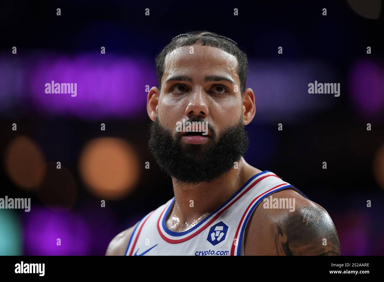 Philadelphia 76ers' Caleb Martin plays during an NBA basketball game ...