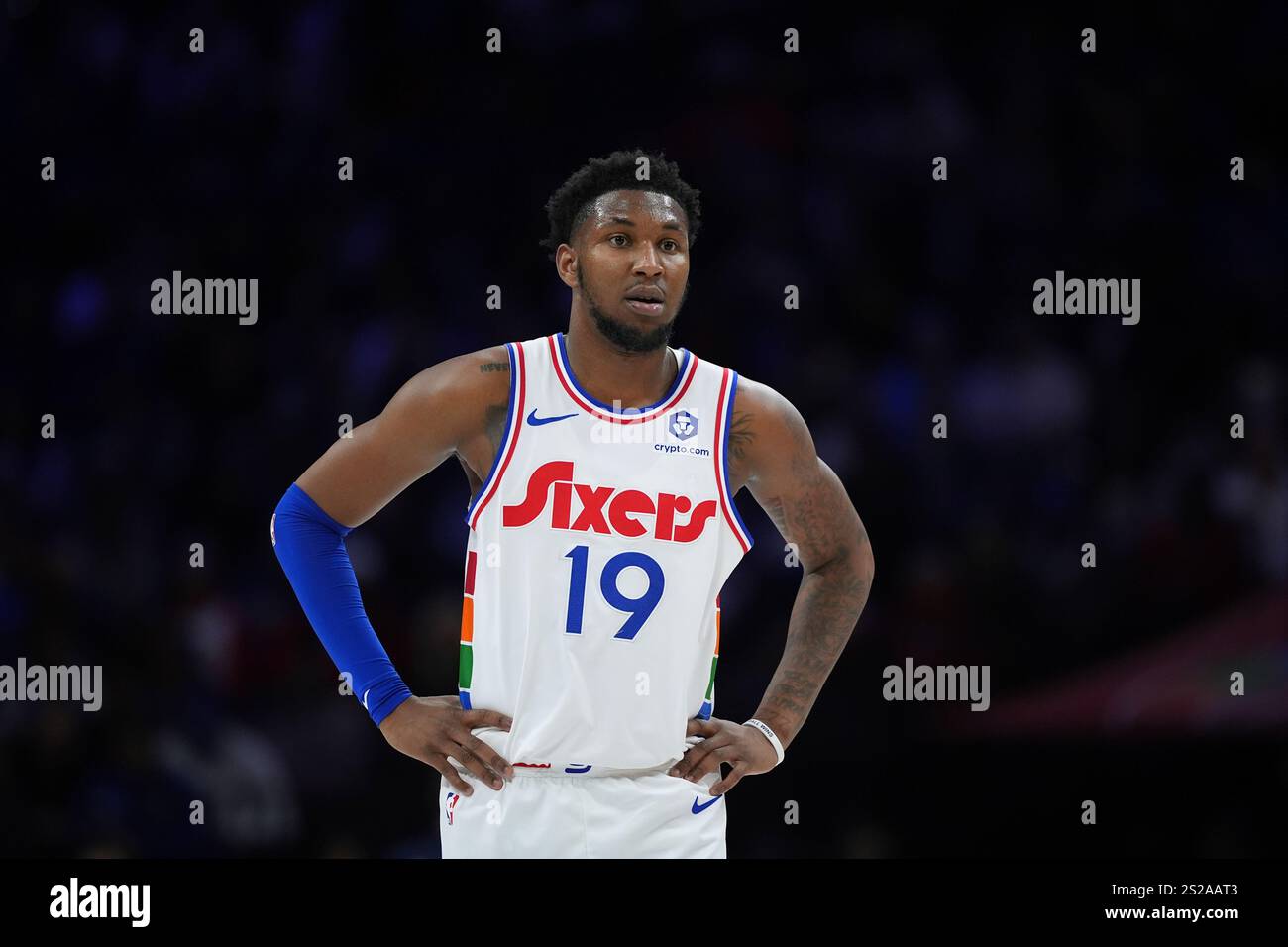 Philadelphia 76ers' Justin Edwards plays during an NBA basketball game ...