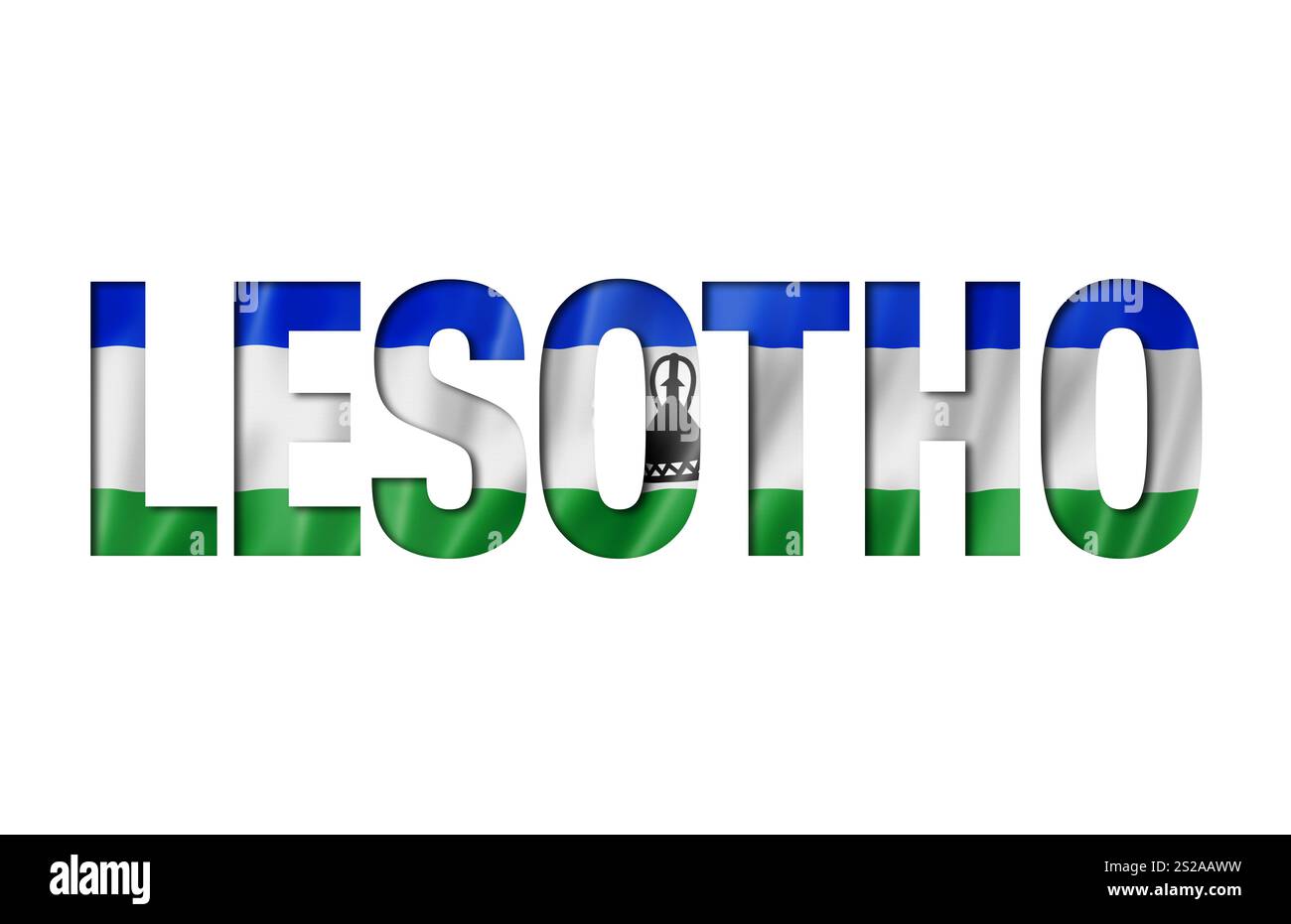 lesotho flag text font. nation symbol background Stock Photo - Alamy