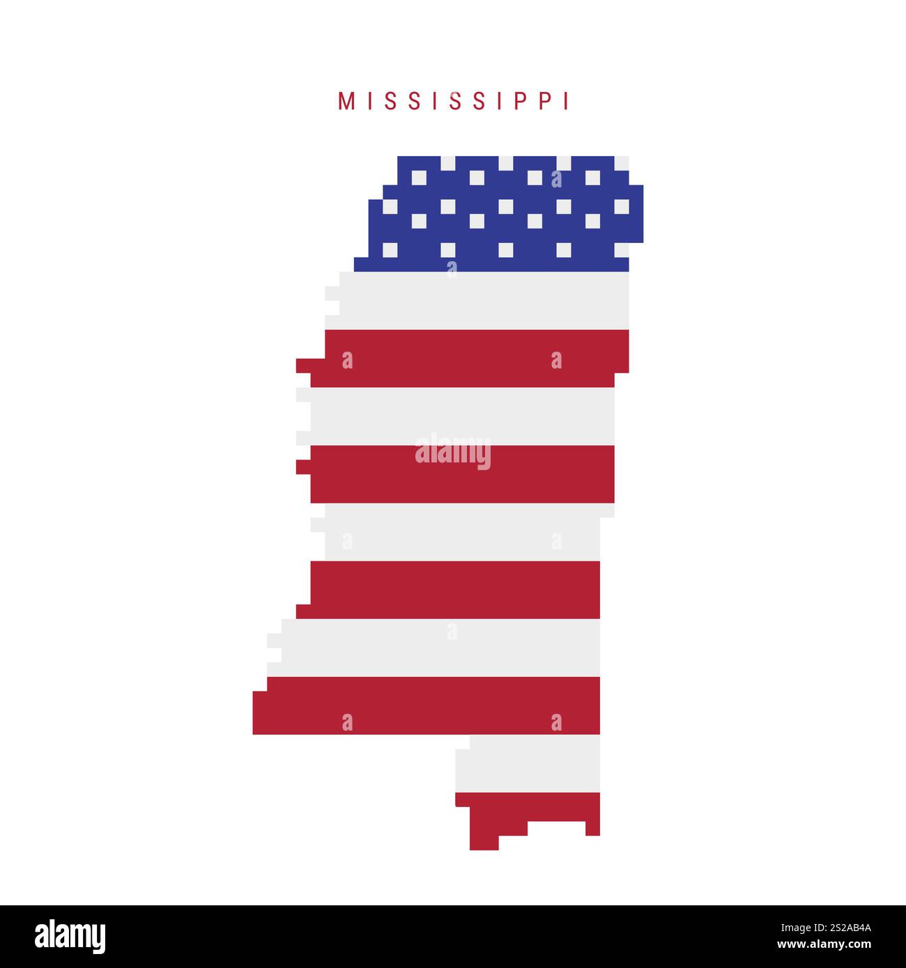 2d map state mississippi white hi-res stock photography and images - Alamy