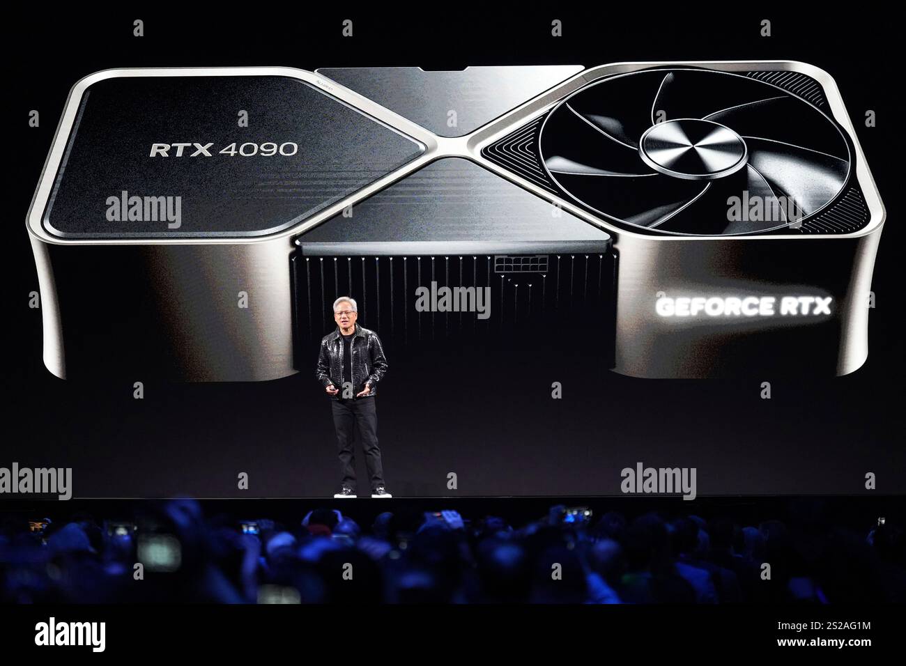 Nvidia founder and CEO Jensen Huang speaks during a Nvidia news ...