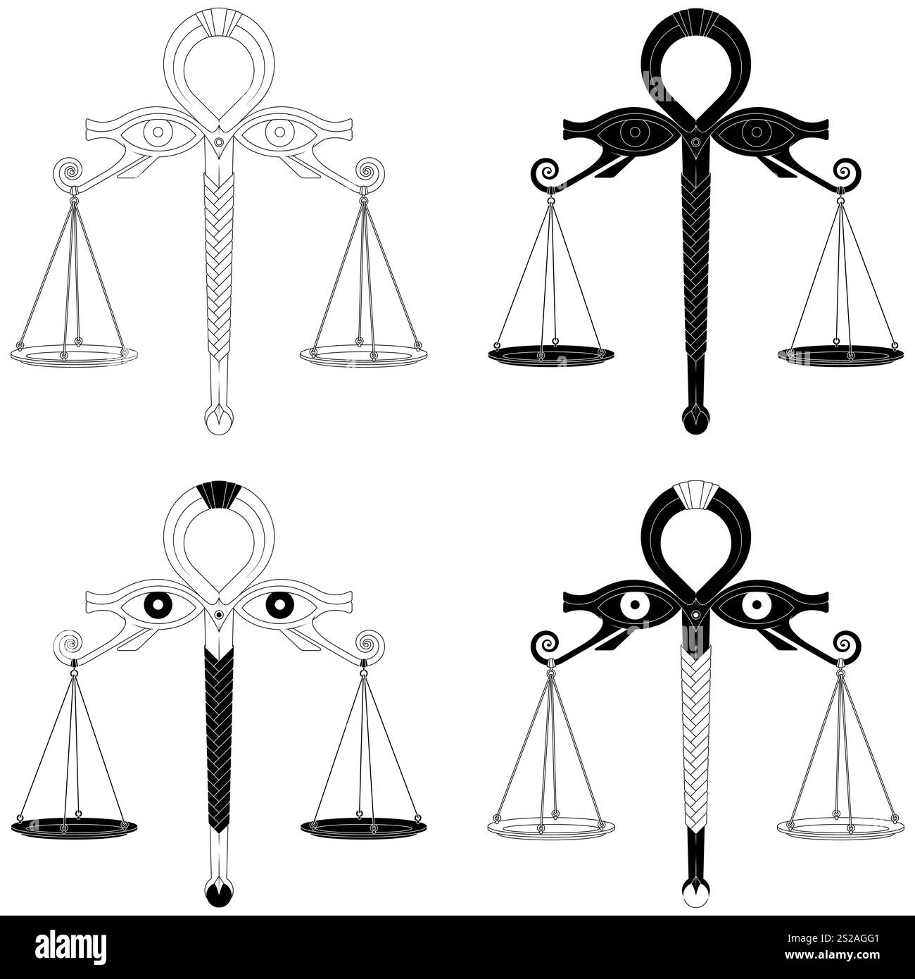 Ancient Egyptian Scales of the Judgement of Osiris. Egyptian Scales ...