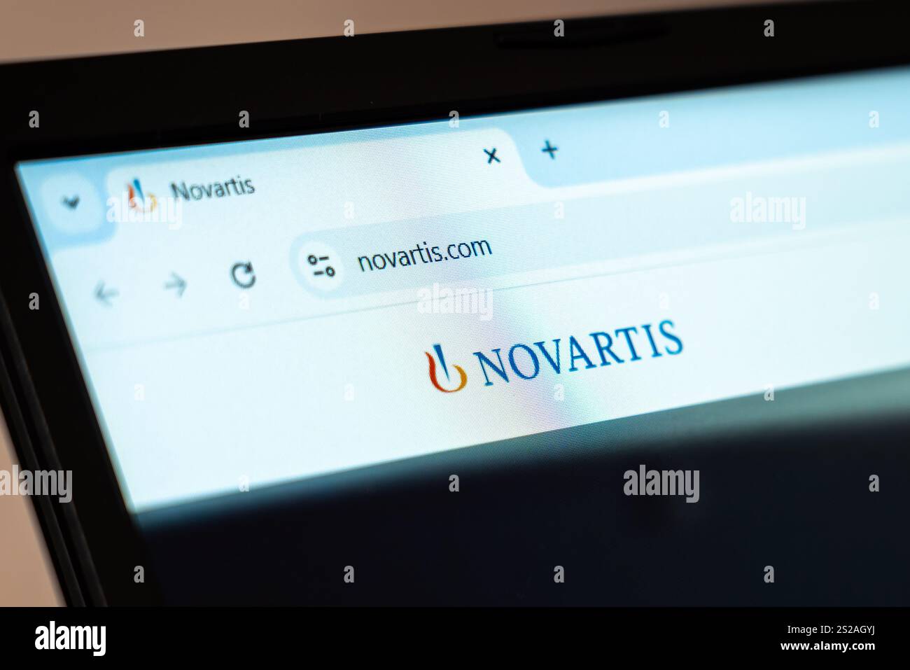 New York, USA - January 07, 2025: Novartis website displayed on ...