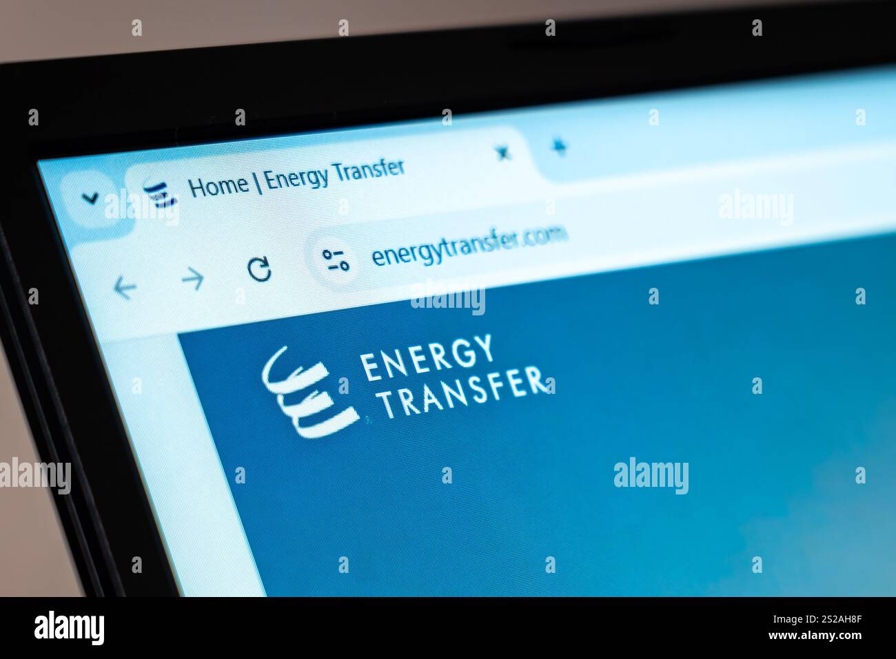 New York, USA - January 07, 2025: Energy Transfer website displayed on ...