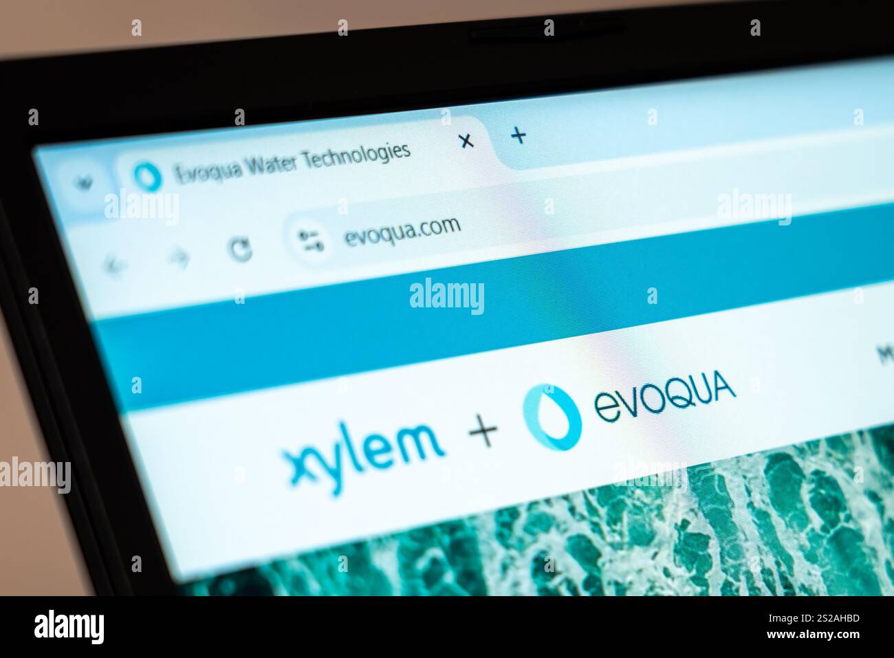 New York, USA - January 07, 2025: Evoqua Water Technologies website ...