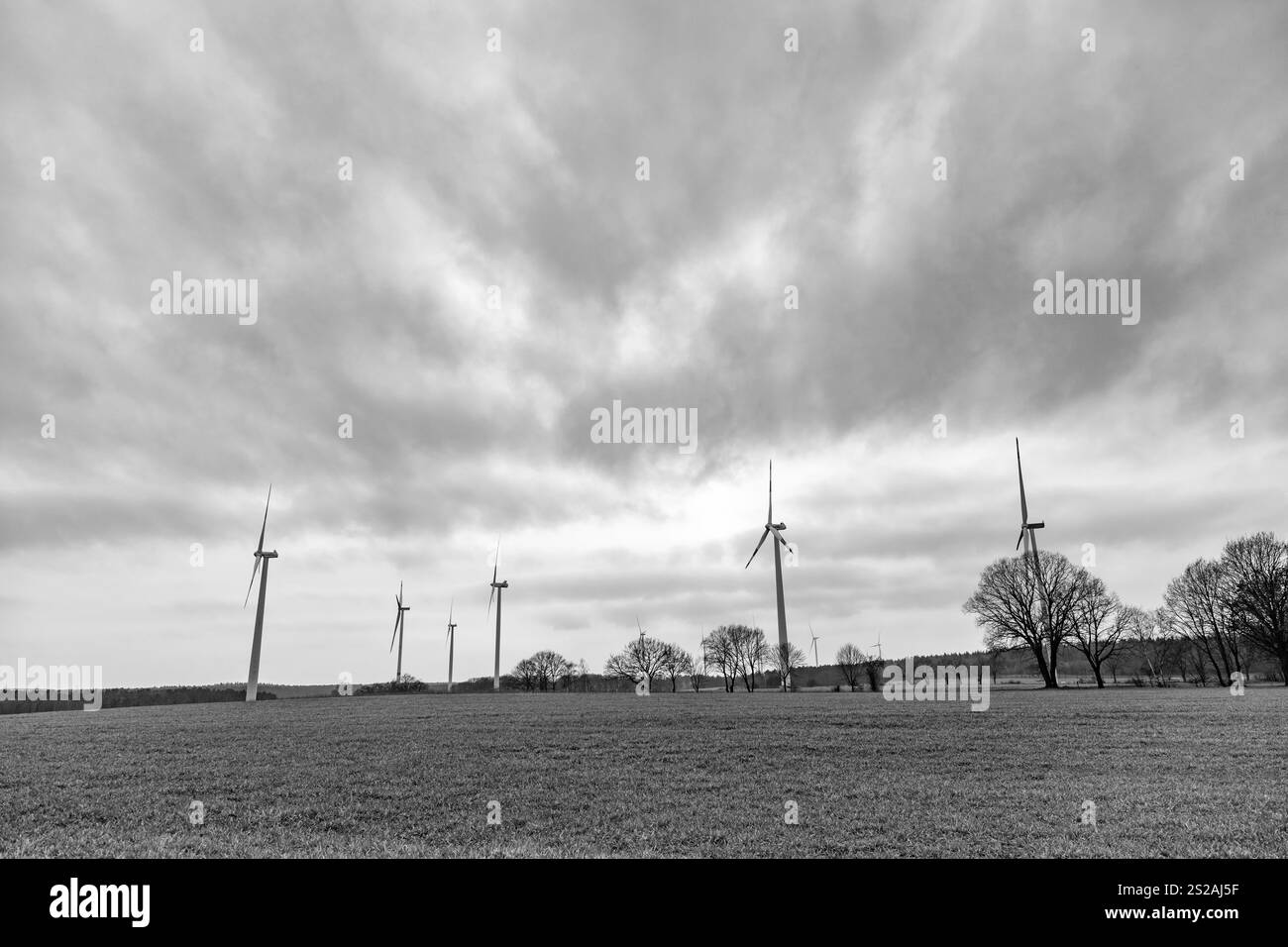 offshore wind park. Wind Turbines Farm. Alternative renewable energy ...