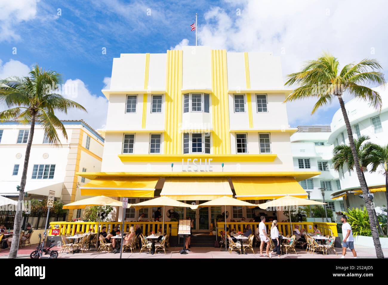Miami, Florida, USA - November 02, 2024: Leslie Hotel Ocean Drive ...