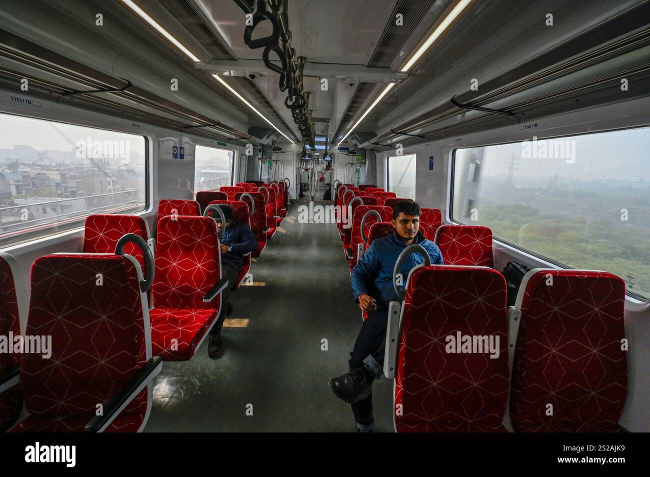 NEW DELHI, INDIA - JANUARY 6: Inside view of Namo Bharat train after ...