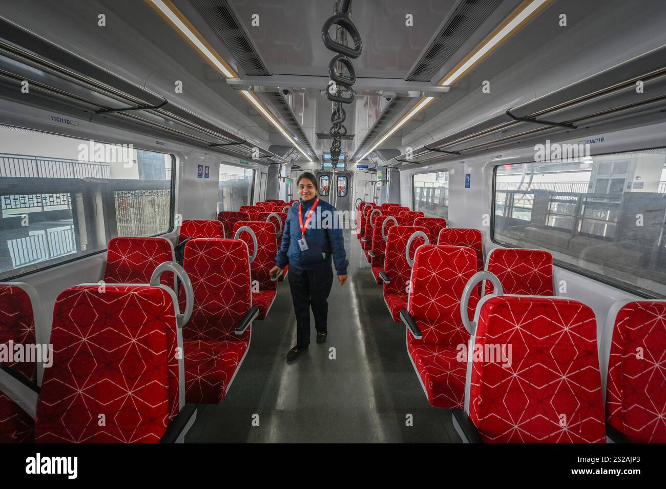 NEW DELHI, INDIA - JANUARY 6: Inside view of Namo Bharat train after ...