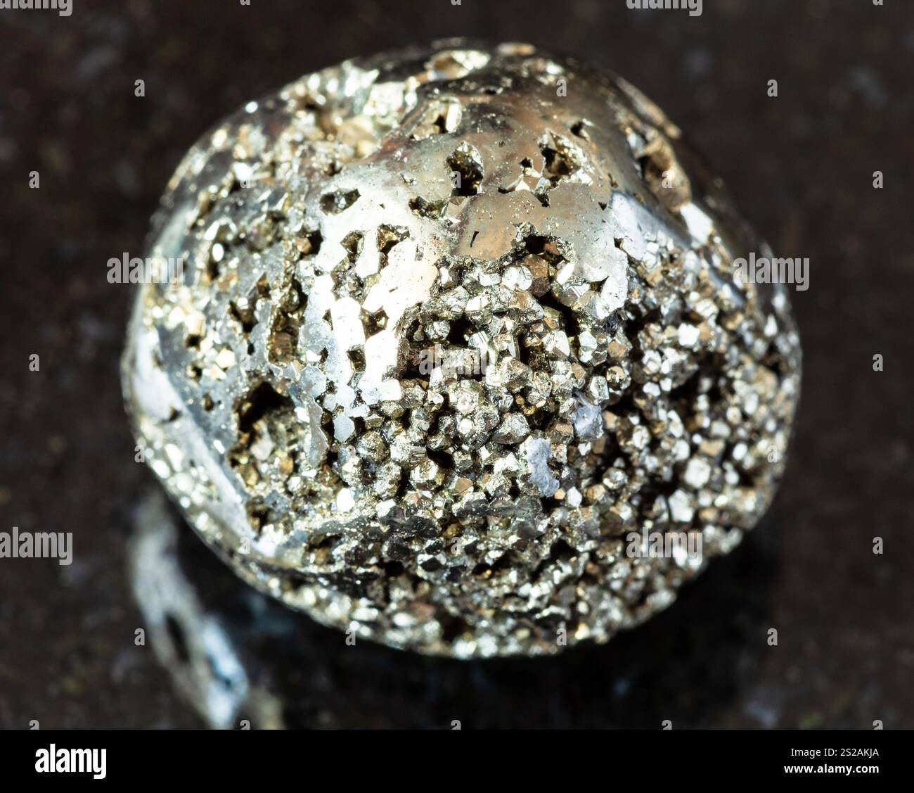 closeup of sample of natural mineral from geological collection ...