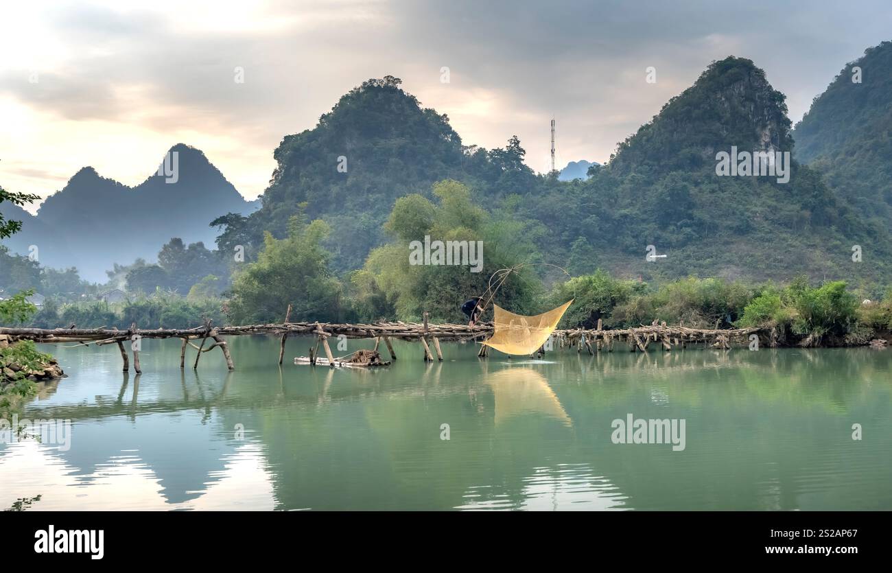 Quay Son River in Phong Nam District, Cao Bang Province, Vietnam ...