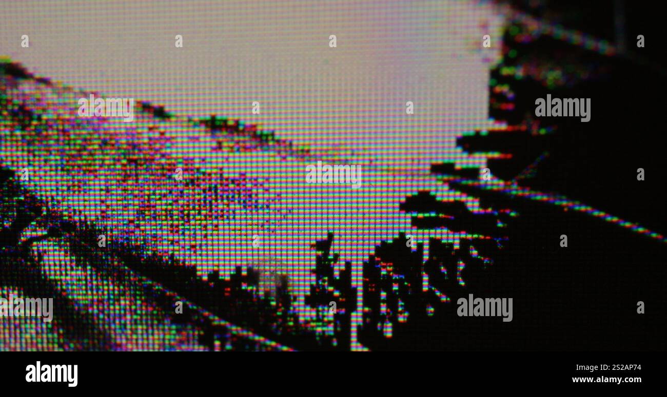 Grunge pixel. Screen scratch. Overlay damaged grain surface blurred ...