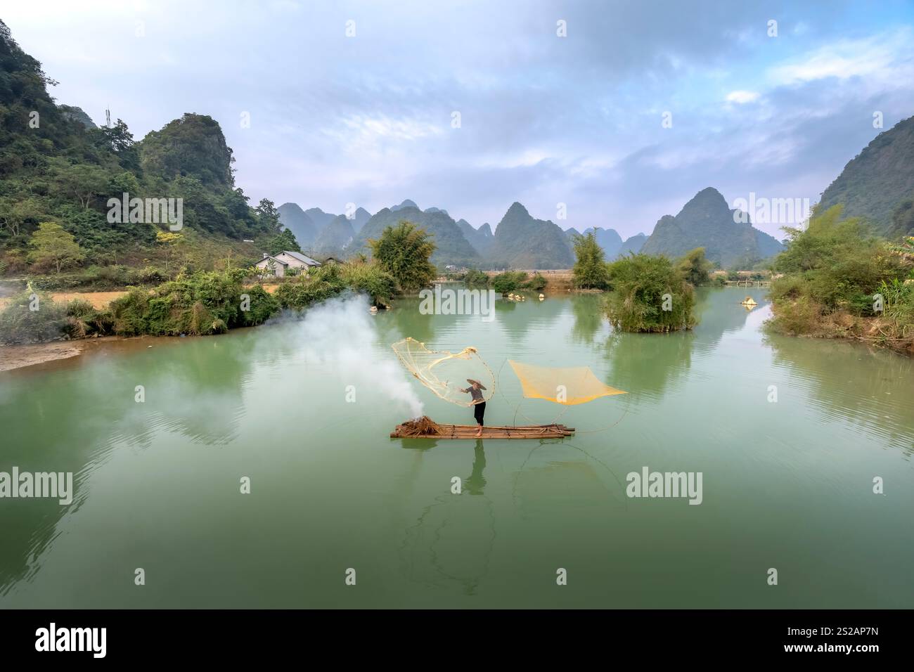 Quay Son River in Phong Nam District, Cao Bang Province, Vietnam ...