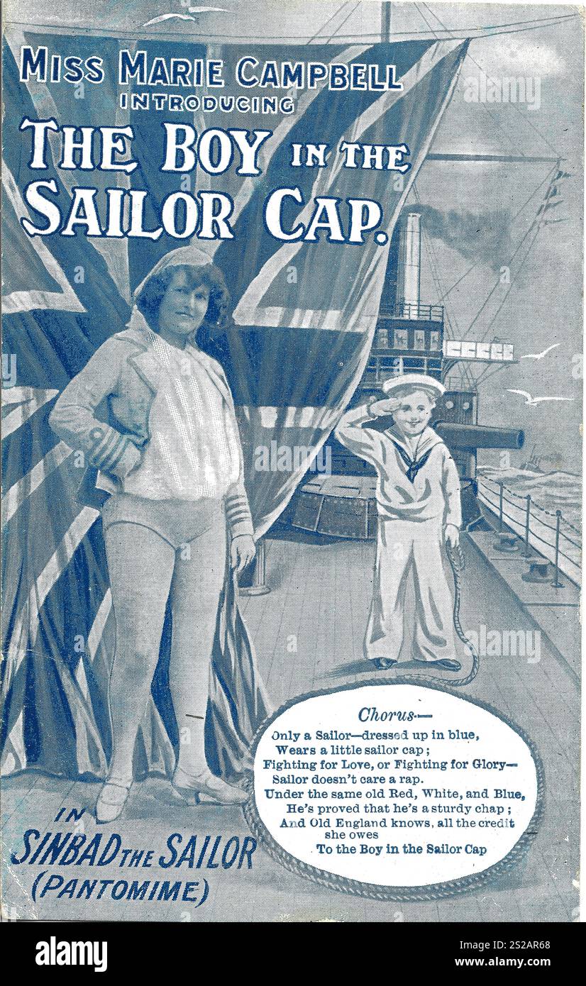 Marie Campbell- advertisement for 1906 pantomime Sinbad the Sailor ...