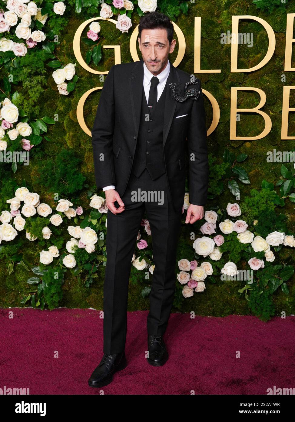 Los Angeles, USA. 05th Jan, 2025. Adrien Brody walking on the red carpet at The 82nd Annual ...