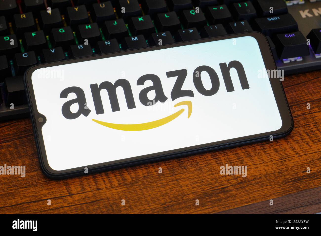 Canada. 06th Jan, 2025. In this photo illustration, the Amazon company ...