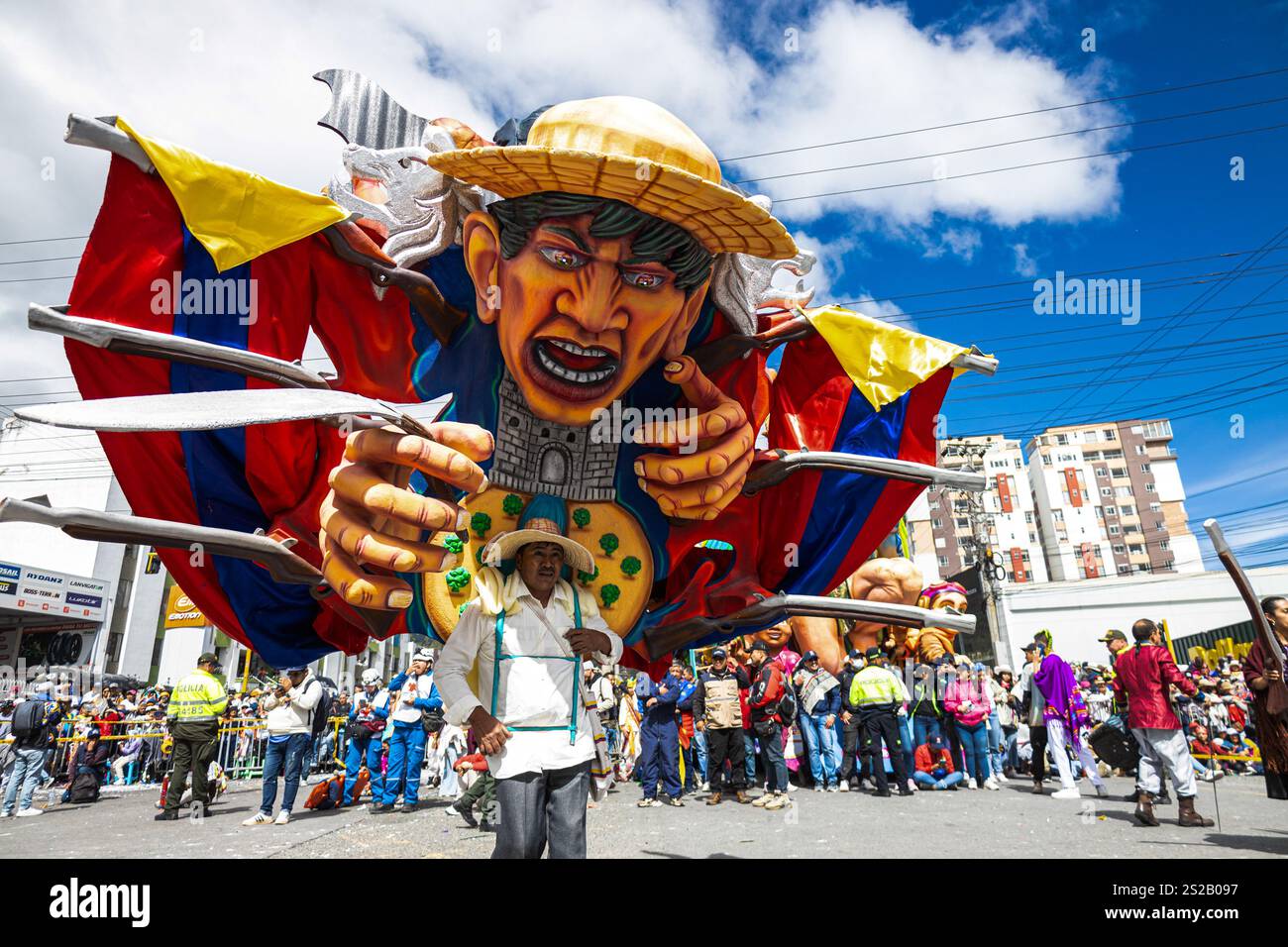 Artists and artisans take part during the preparations and float parade ...
