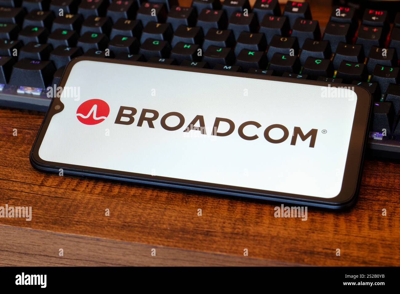 Canada. 06th Jan, 2025. In this photo illustration, the Broadcom company logo is seen displayed ...