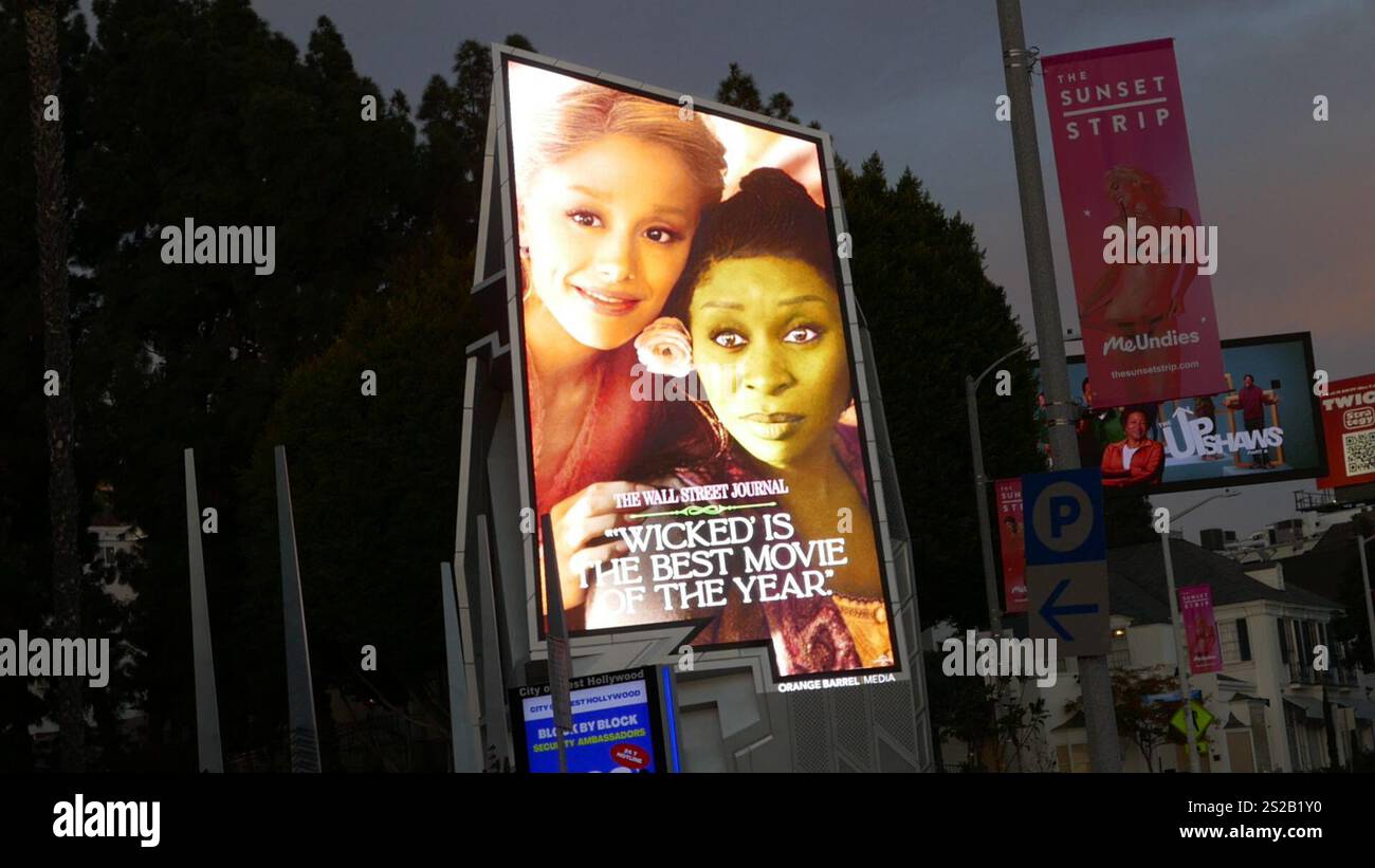 Los Angeles, California, USA 6th January 2025 Wicked Billboard with ...