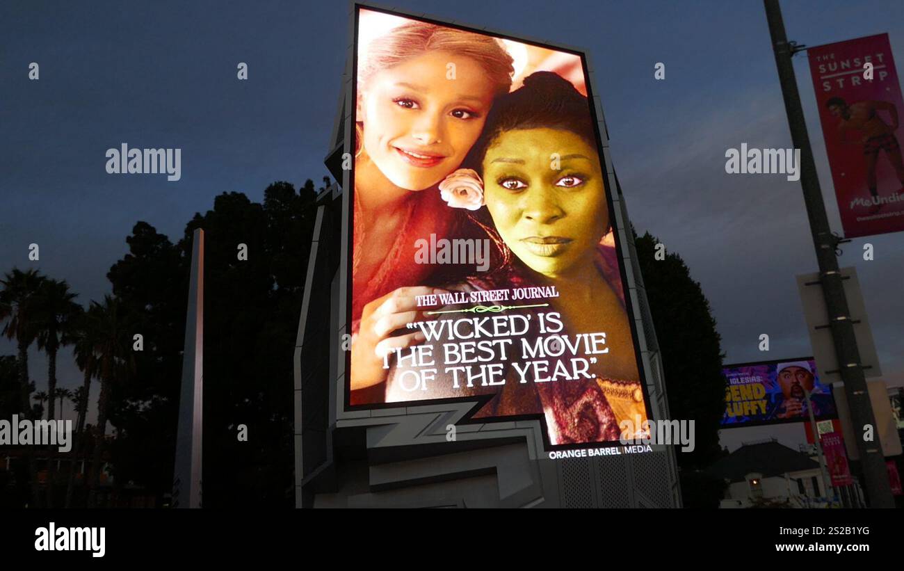 Los Angeles, California, USA 6th January 2025 Wicked Billboard with ...