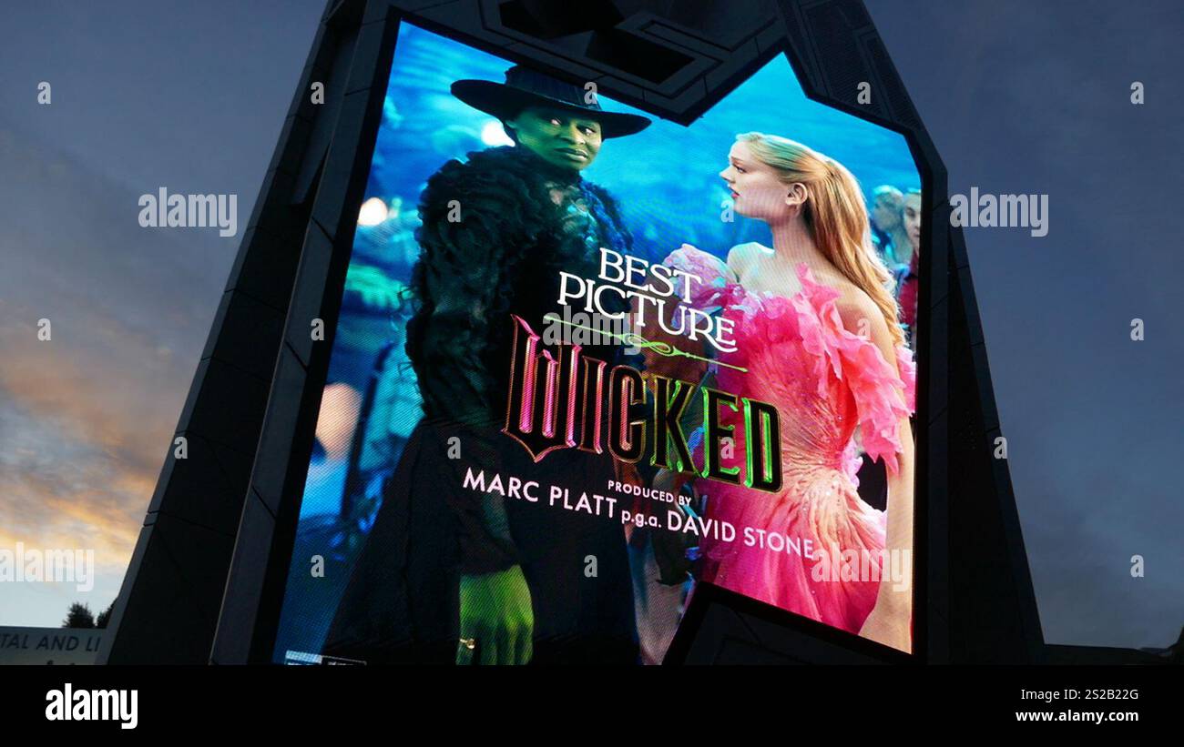 Los Angeles, California, USA 6th January 2025 Wicked Billboard with ...