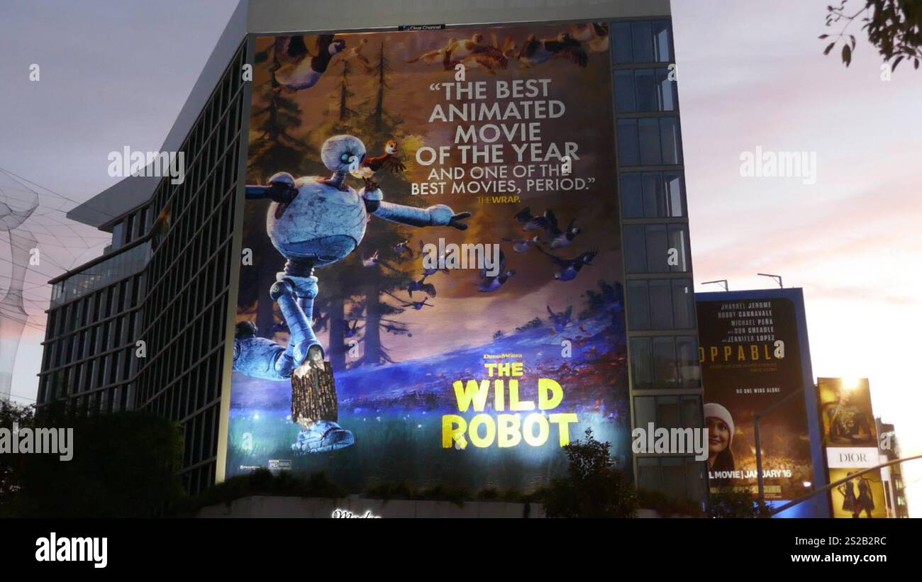 Los Angeles, California, USA 6th January 2025 The Wild Robot Billboard ...