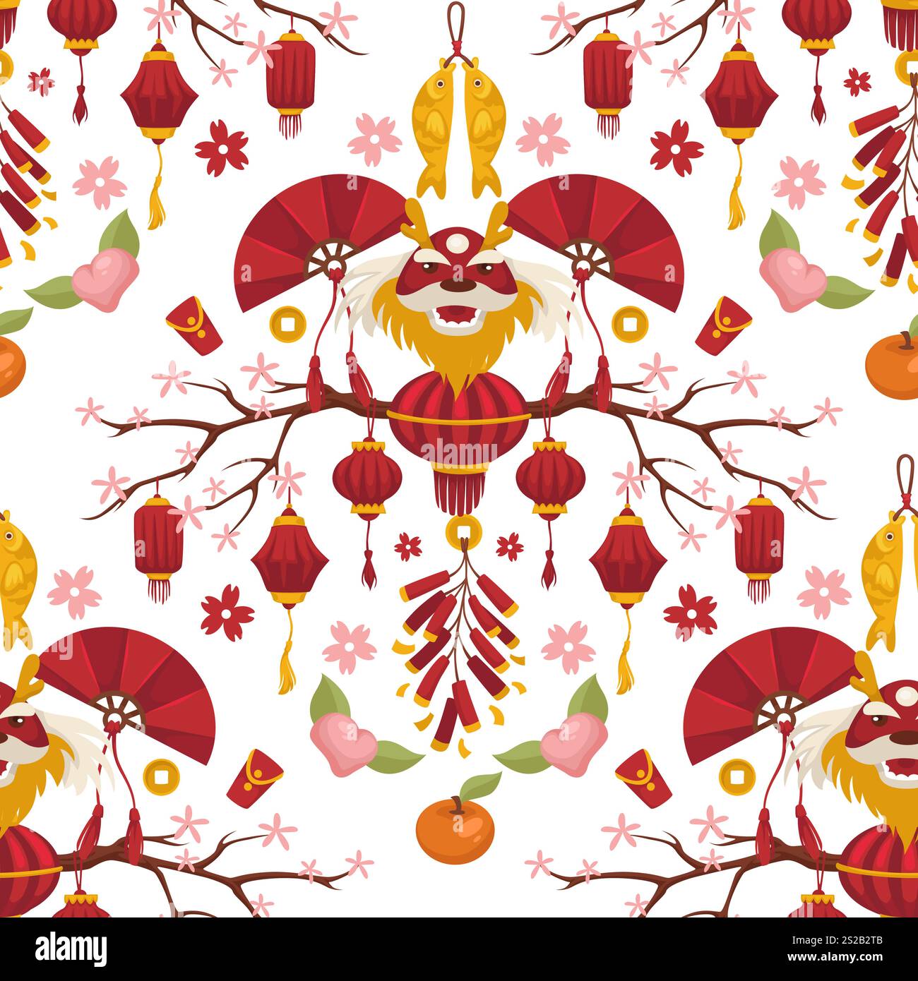 New year theme seamless Stock Vector Images - Alamy
