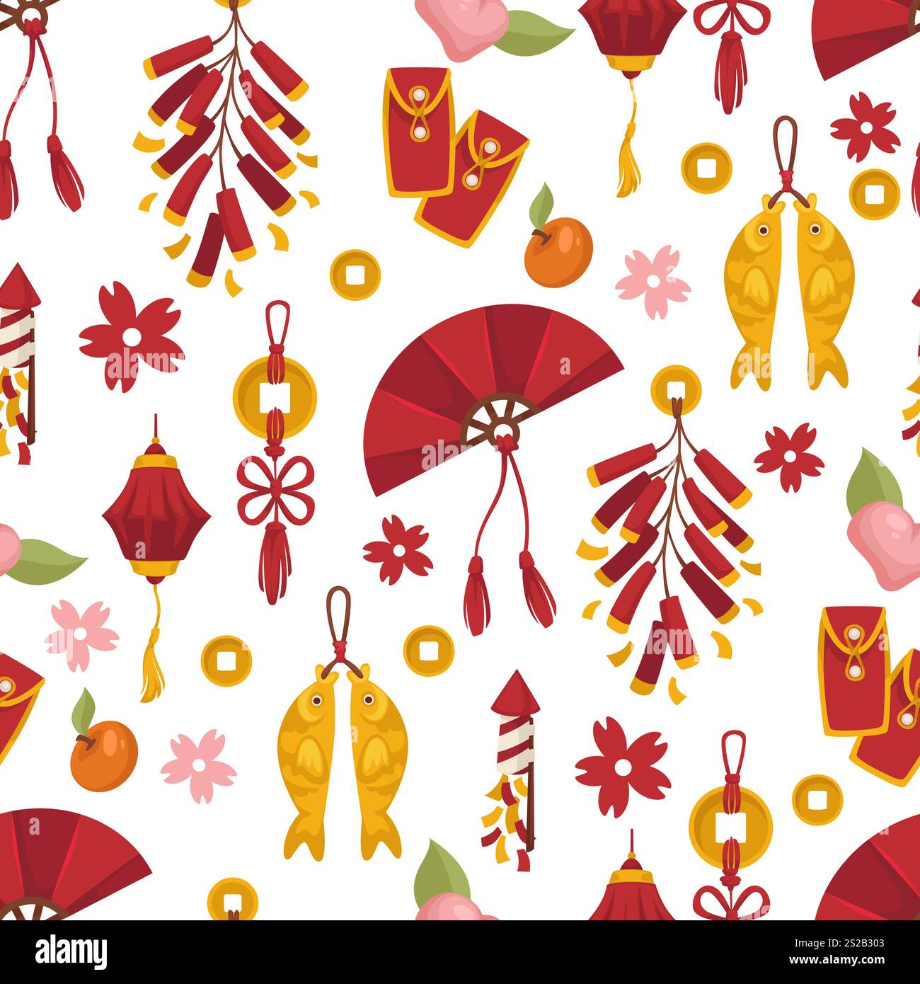 Seamless chinese pattern lucky Stock Vector Images - Alamy