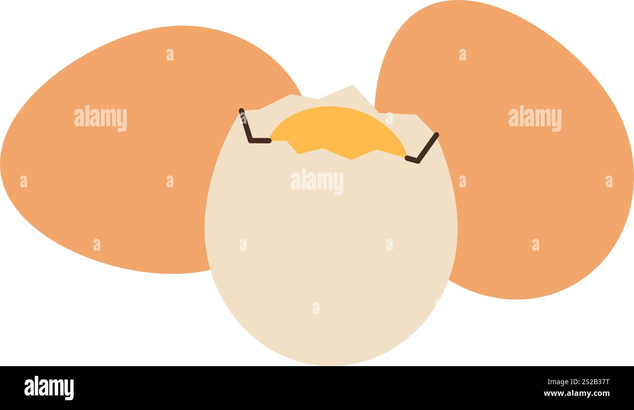 Fresh eggs. Organic farm chicken eggs. Vector illustration Stock Vector ...