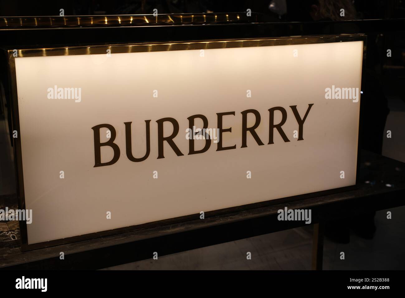 Burberry company brand logo Stock Photo - Alamy