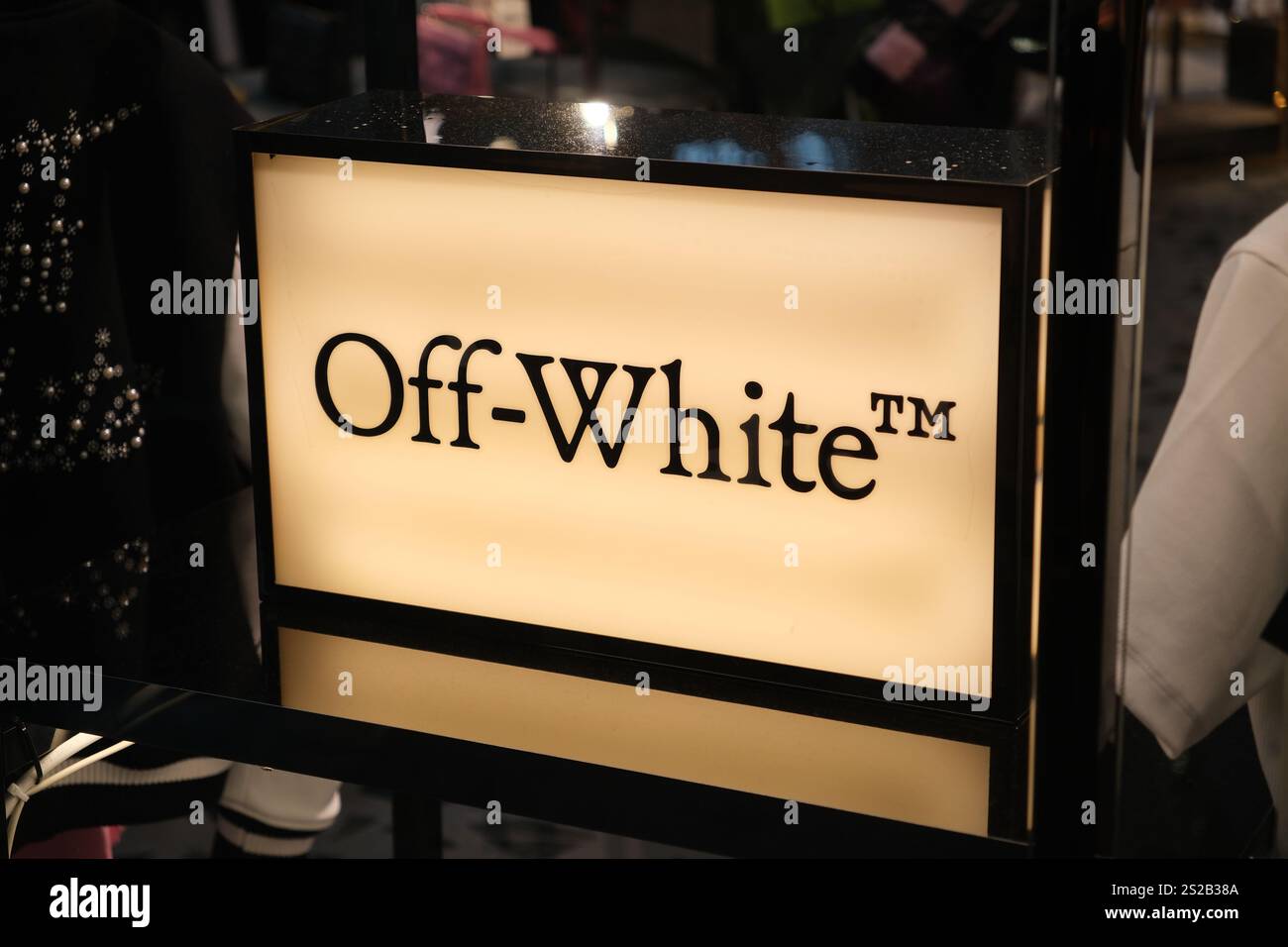 Off-White brand logo Stock Photo - Alamy