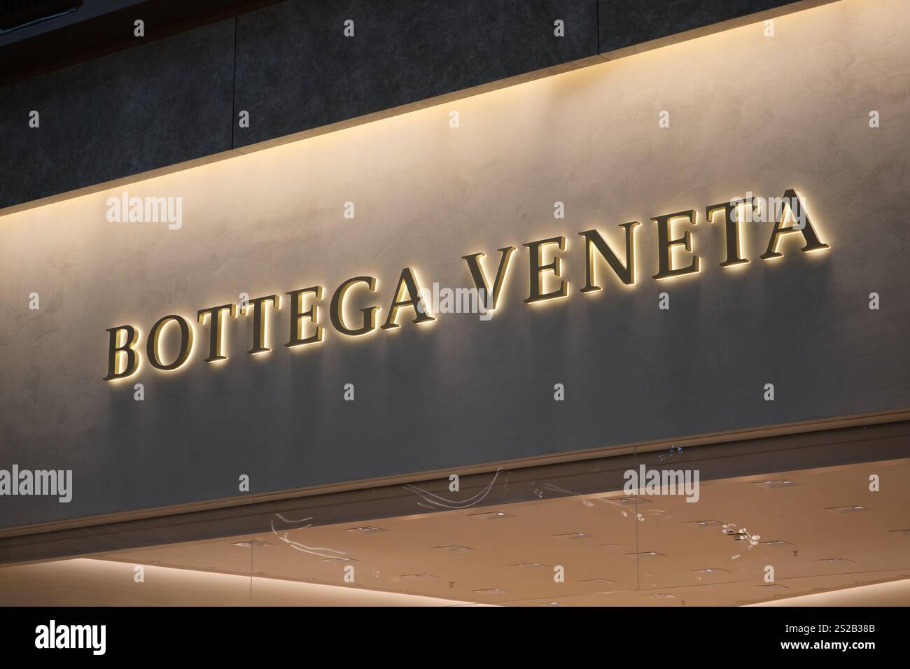Bottega Veneta brand logo store sign Stock Photo - Alamy